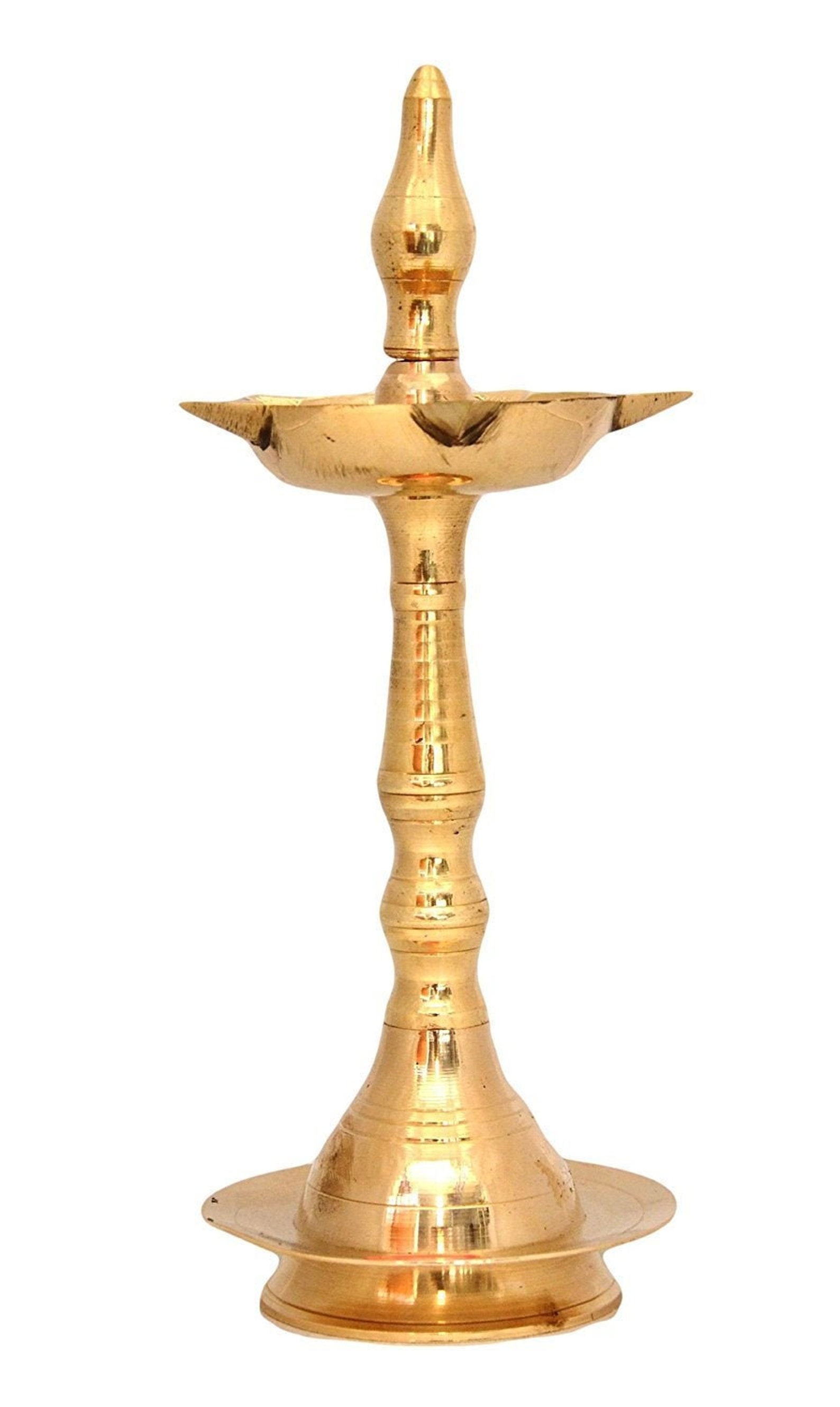 Traditional Brass Panchmukhi Standing Diya Deepak Jyoti Hindu - Etsy