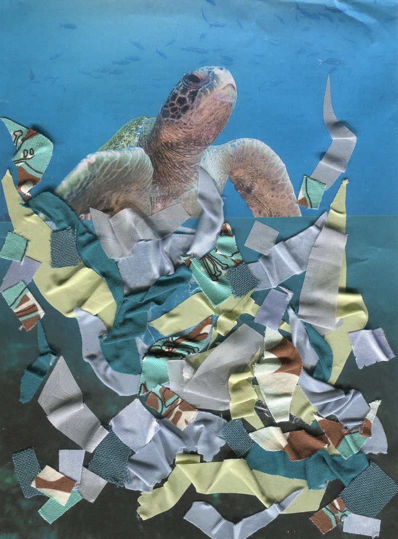 Turtle Textile Art - One of A Kind / Handmade / Fabric Art / Collage - Etsy