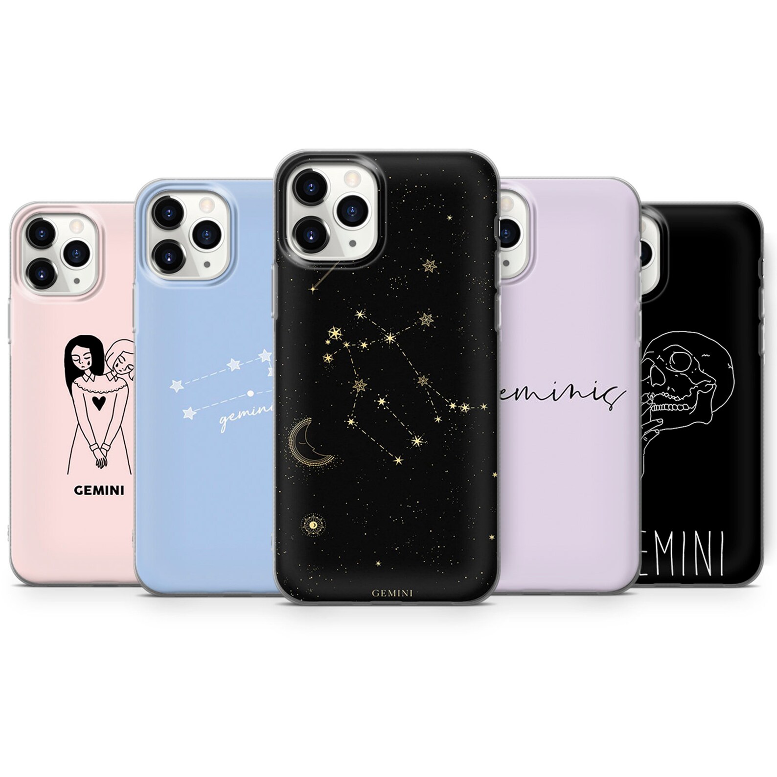 Gemini Phone Case Horoscope Cover fit for iPhone 12 7 X | Etsy