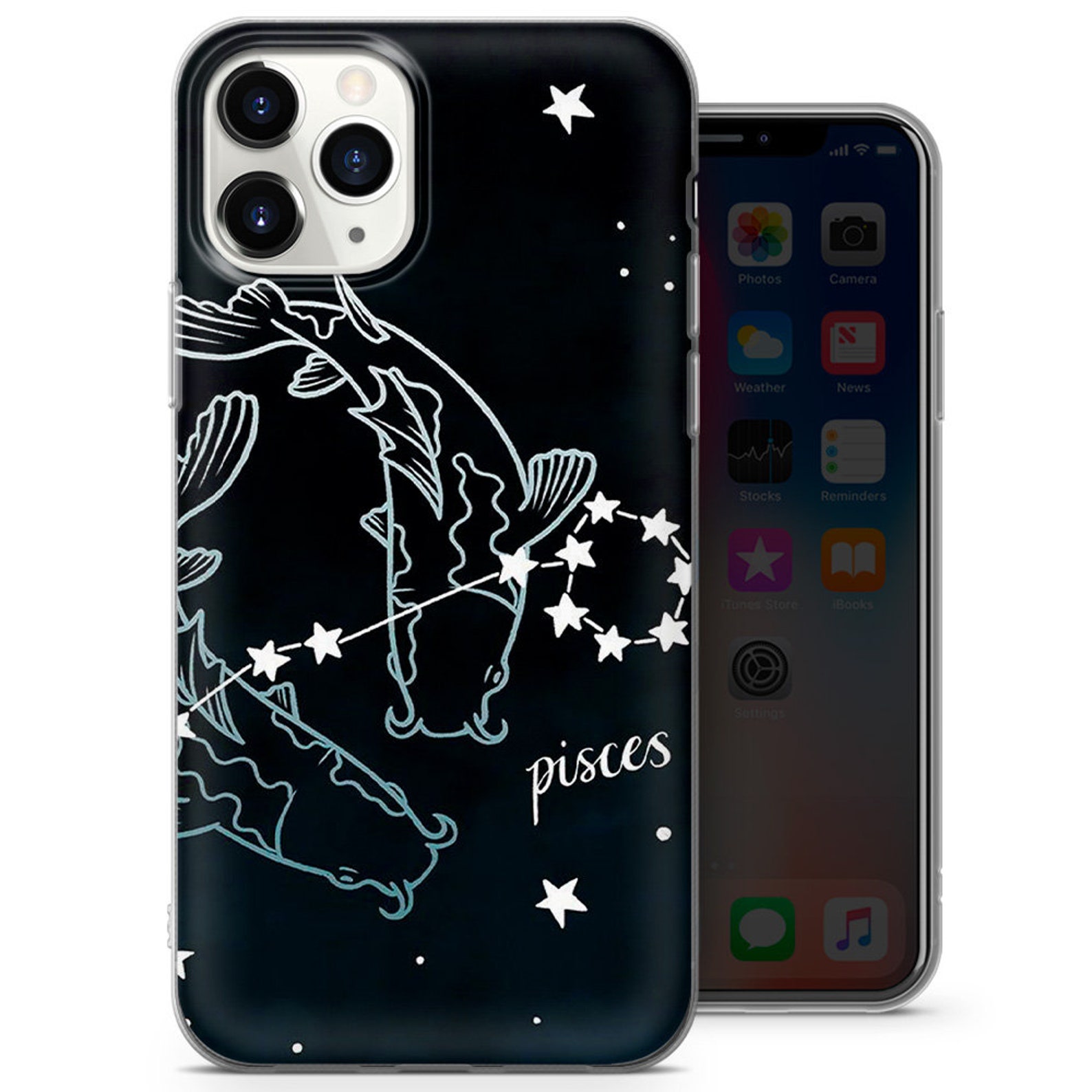 Pisces Phone Case Horoscope Cover fit for iPhone 12 7 X | Etsy