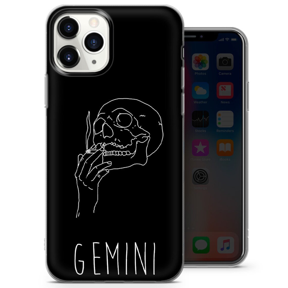 Gemini Phone Case Horoscope Cover fit for iPhone 12 7 X | Etsy