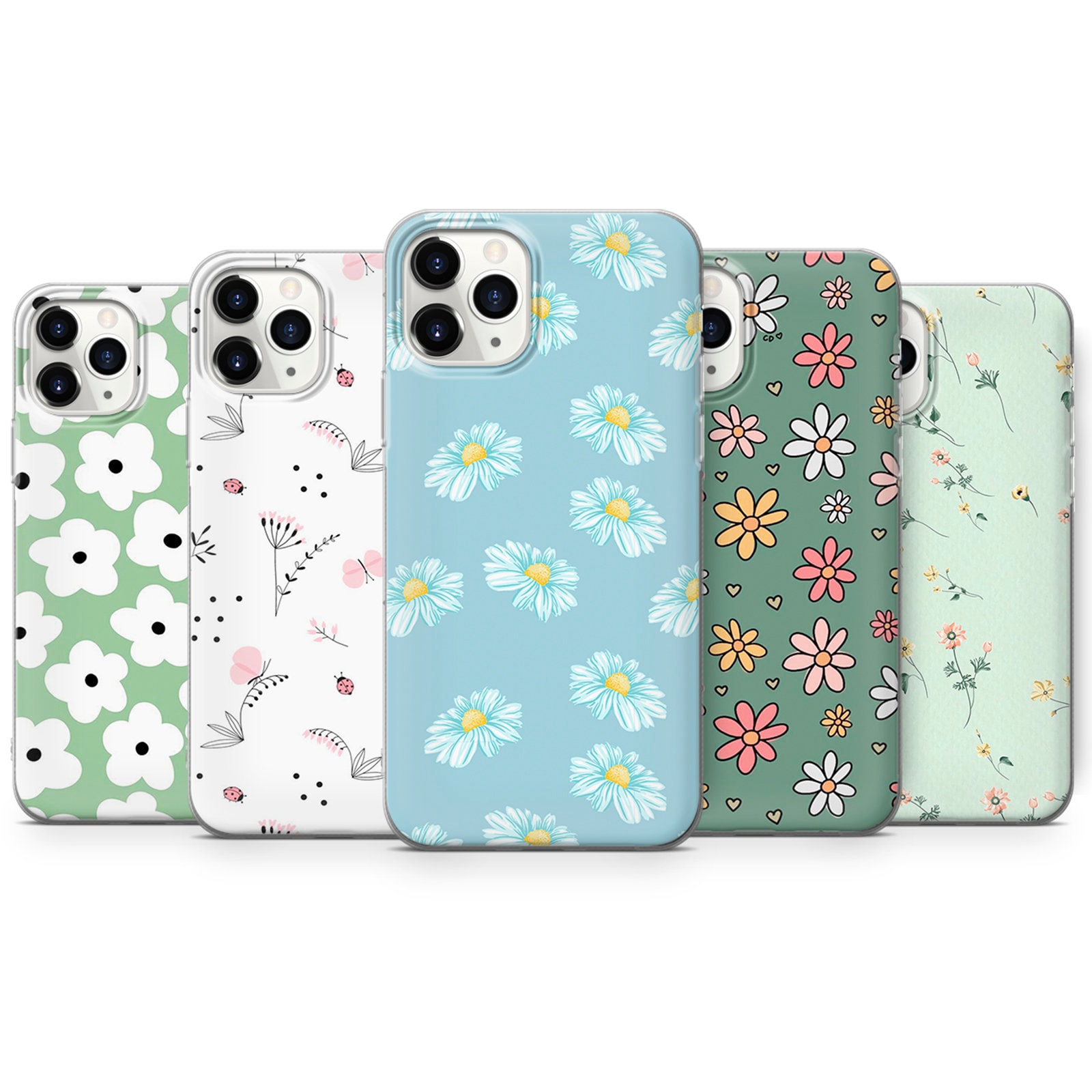 Flower Phone Case Minimalistic Daisy Floral Cover fit for | Etsy