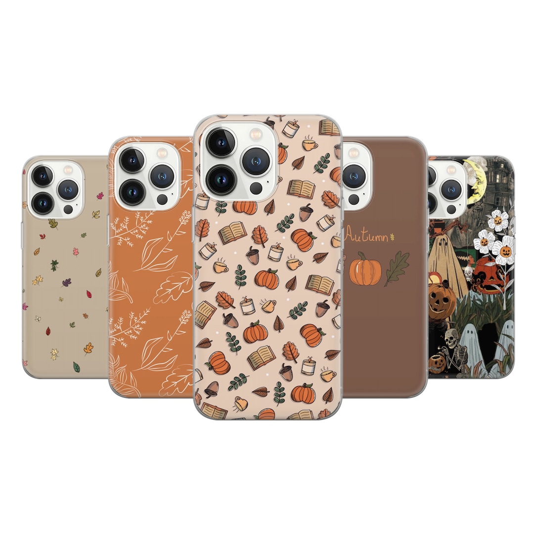 Autumn Phone Case Pumpkin Fall Cover for iPhone 17 Pro Max, 16e, 15, 14, 12 & Samsung S25 Ultra ...