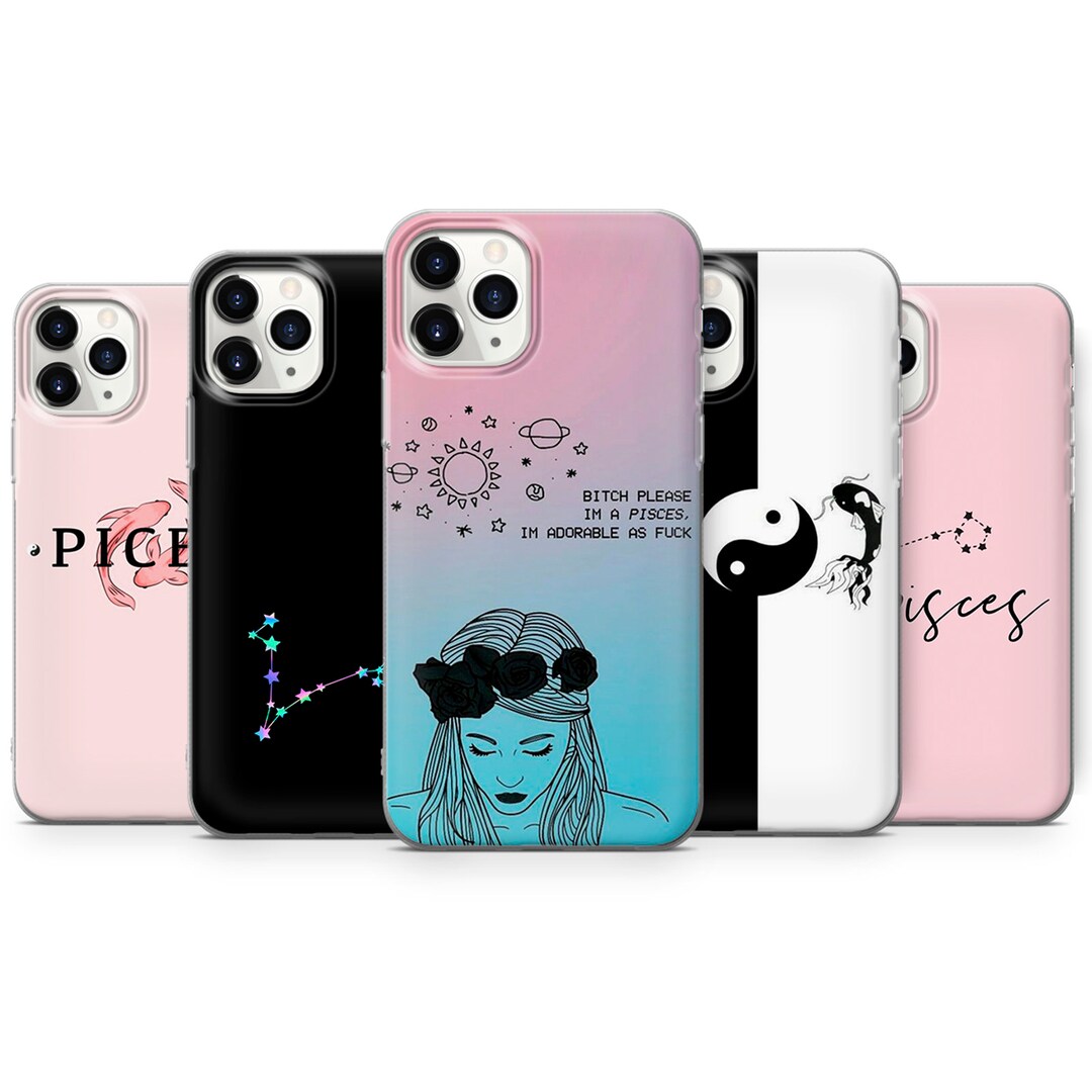 Pisces Phone Case Horoscope Cover Fit for iPhone 16 15 14 13 12 11 Pro ...