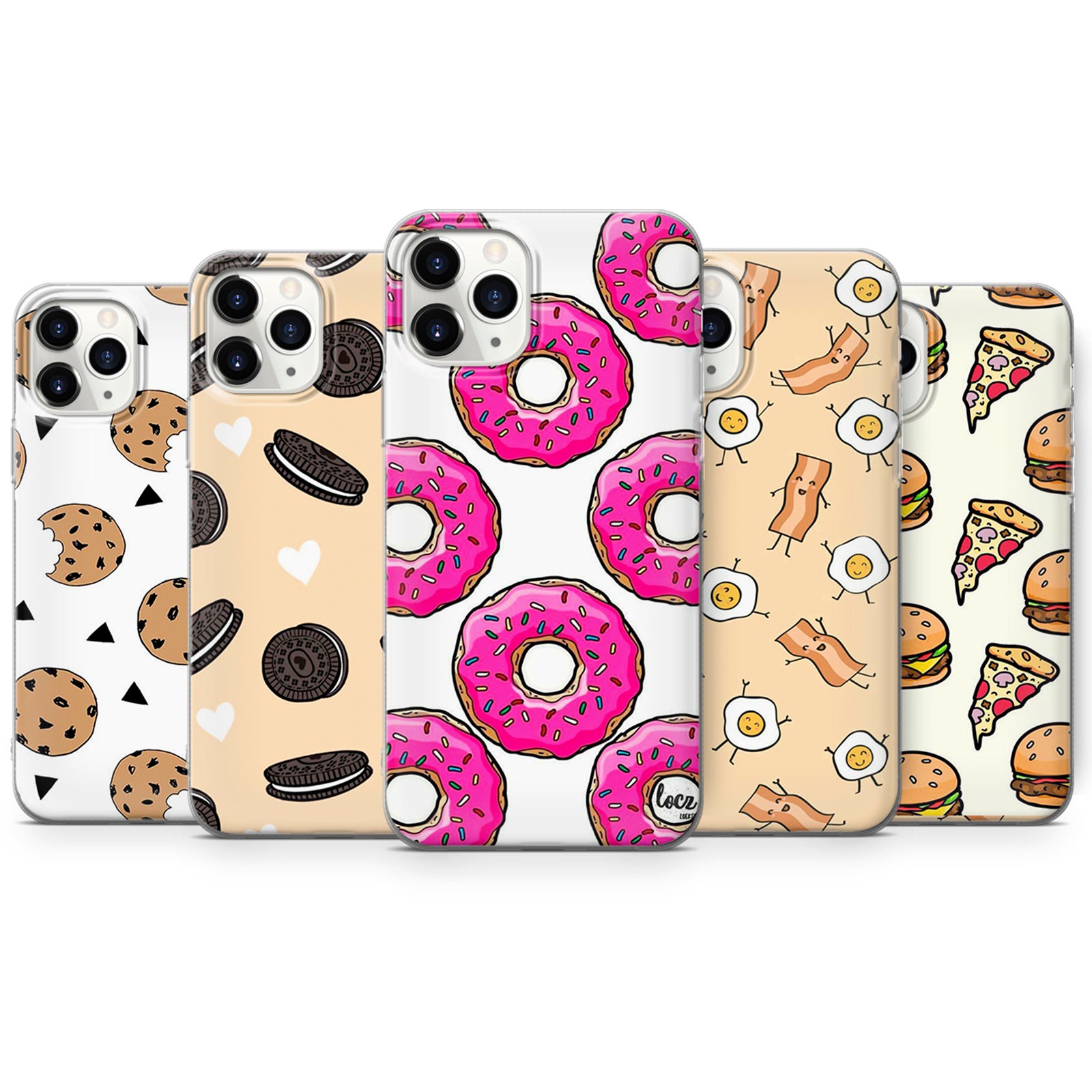 Junk Food Phone Case Cookies Print Cover fit for iPhone 12 | Etsy