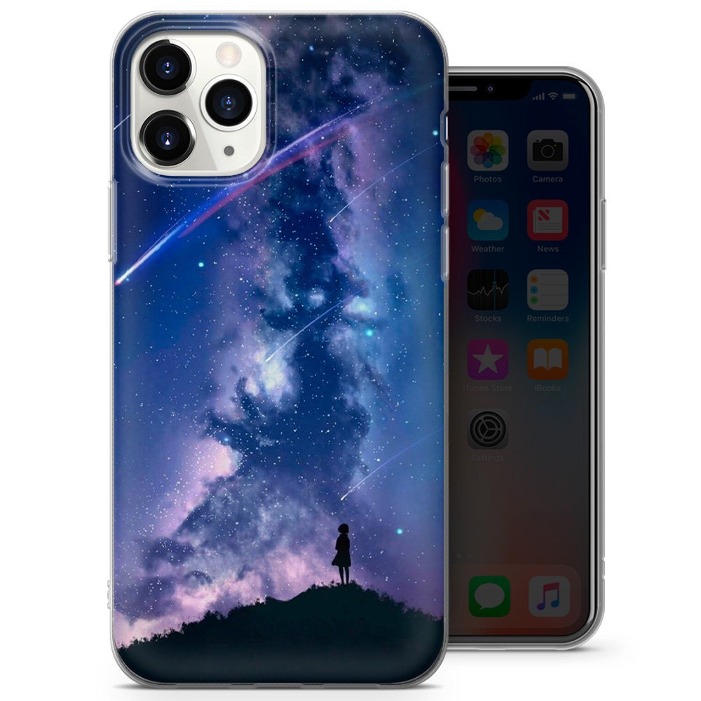 Moon And Stars Phone Case Space Cover for iPhone 12 Mini 11 | Etsy