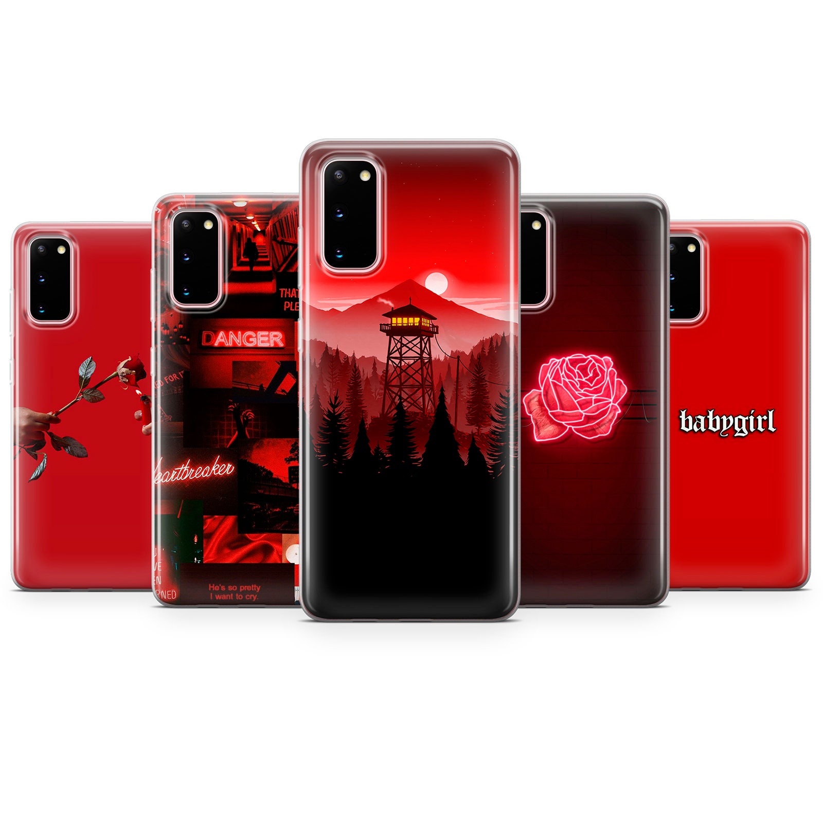 Dark Red Aesthetic Phone Case Collage Cover fit for iPhone 12 | Etsy