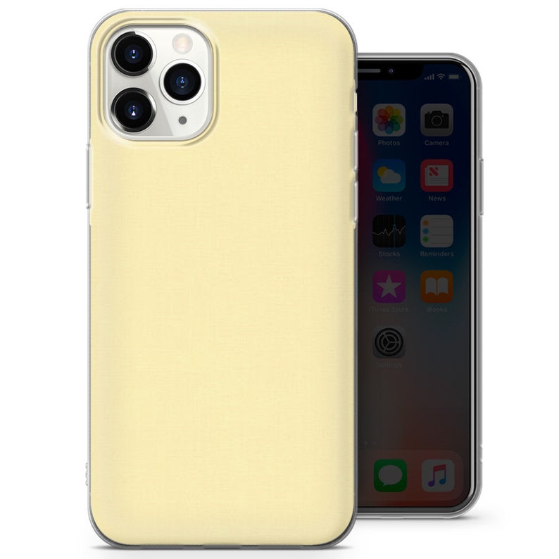 Yellow Pastel Phone Case Simple Cover Fit for Iphone 13 12 - Etsy