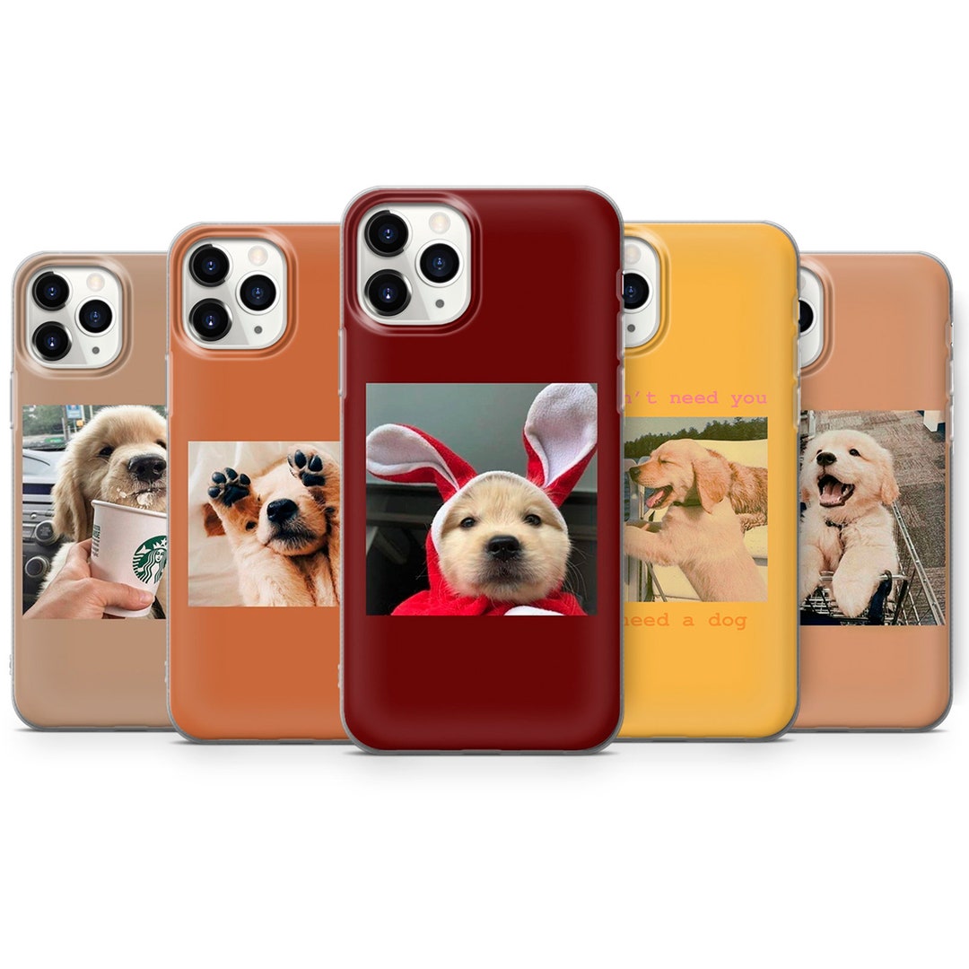 Cute Dog Phone Case Pet Print Cover Fit for iPhone 15 Pro Max, 14 Plus ...