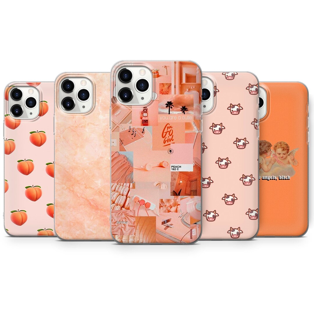 Peaches Phone Case Aesthetic Collage Cover Fit for iPhone 15 Pro Max, 14 Plus, 13, 12, 11, XR ...