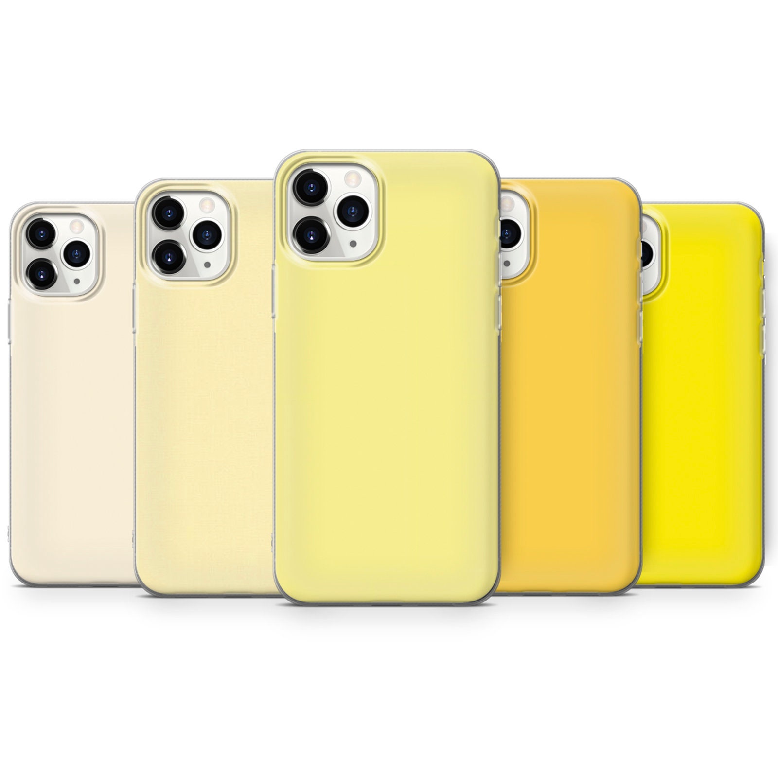Yellow Pastel Phone Case Simple Cover fit for iPhone 12 8 | Etsy