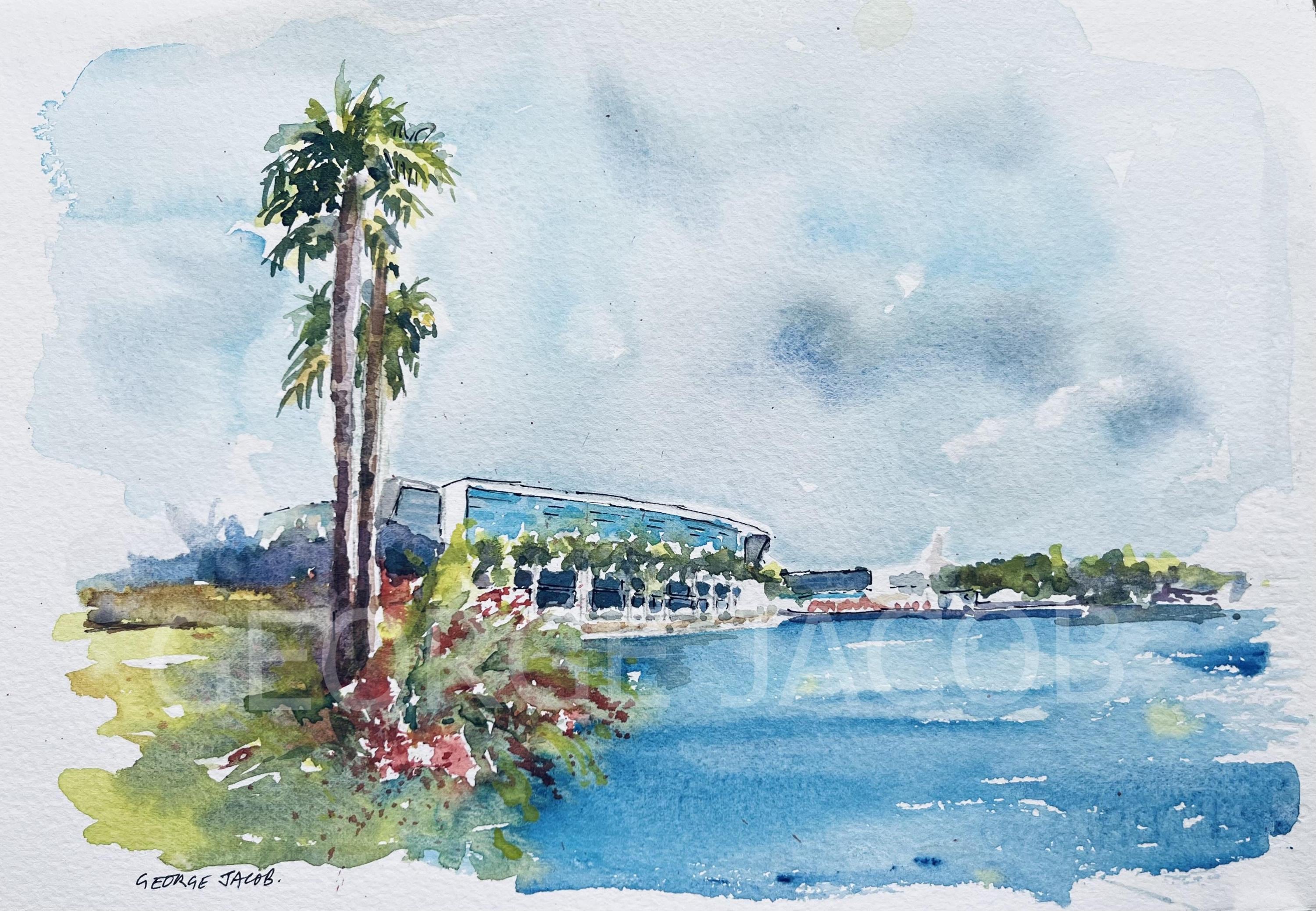 University of Miami Watercolor Print -graduation Gift/ University of ...