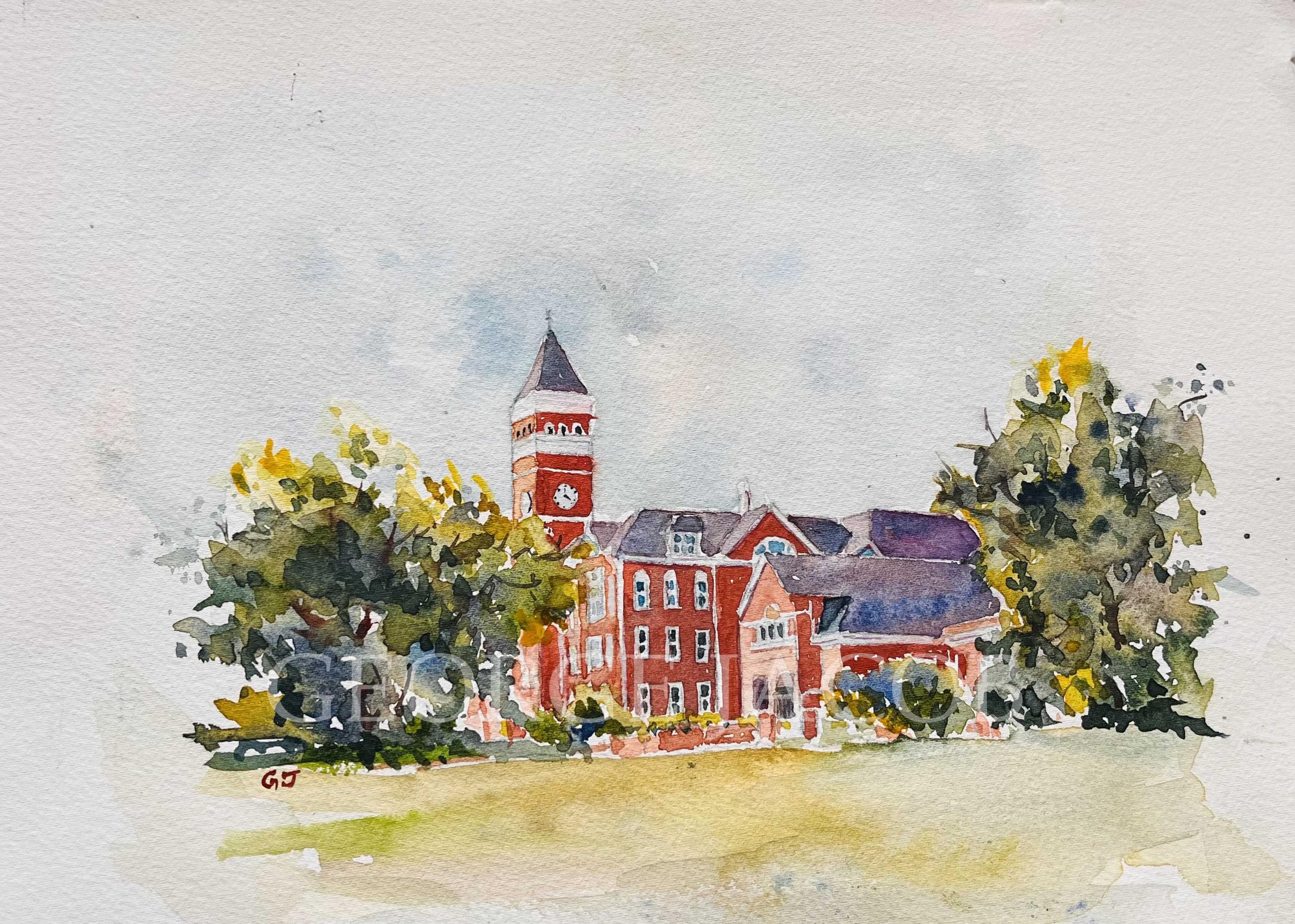 Clemson University Watercolor Print -graduation Gifts/ Clemson Notecard ...