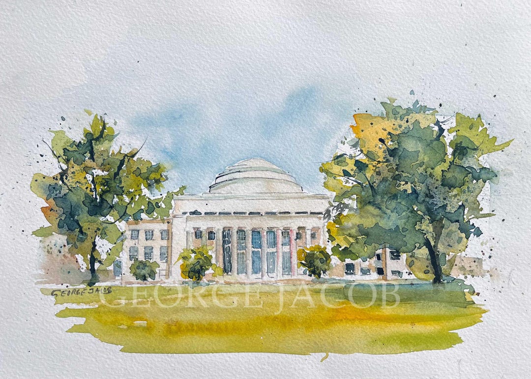 MIT Dome Watercolor Print – Massachusetts Institute of Technology - Etsy