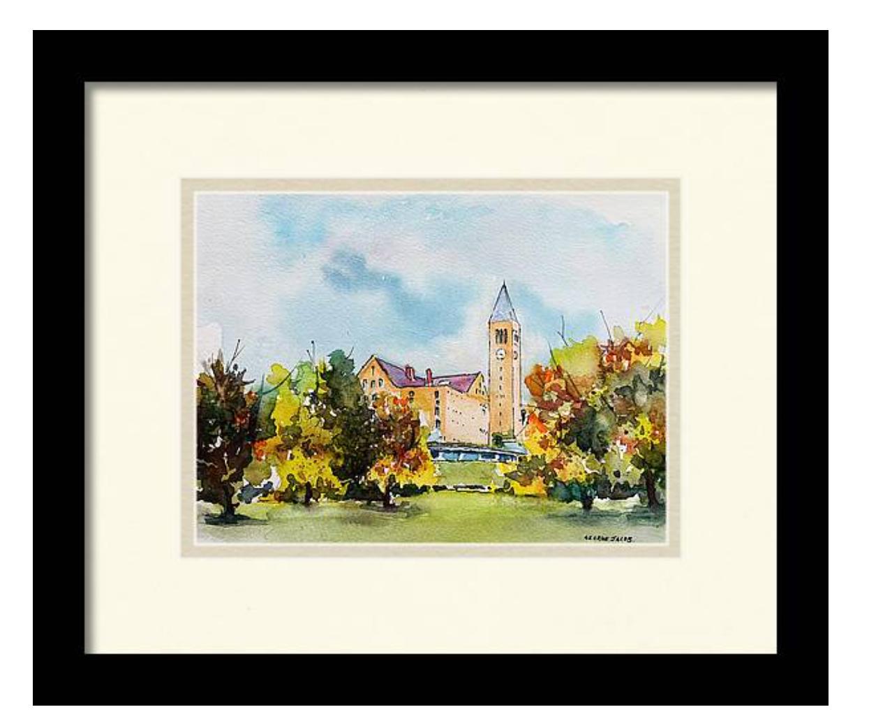 Cornell University, NY Watercolor Print -graduation Gift/ Cornell ...