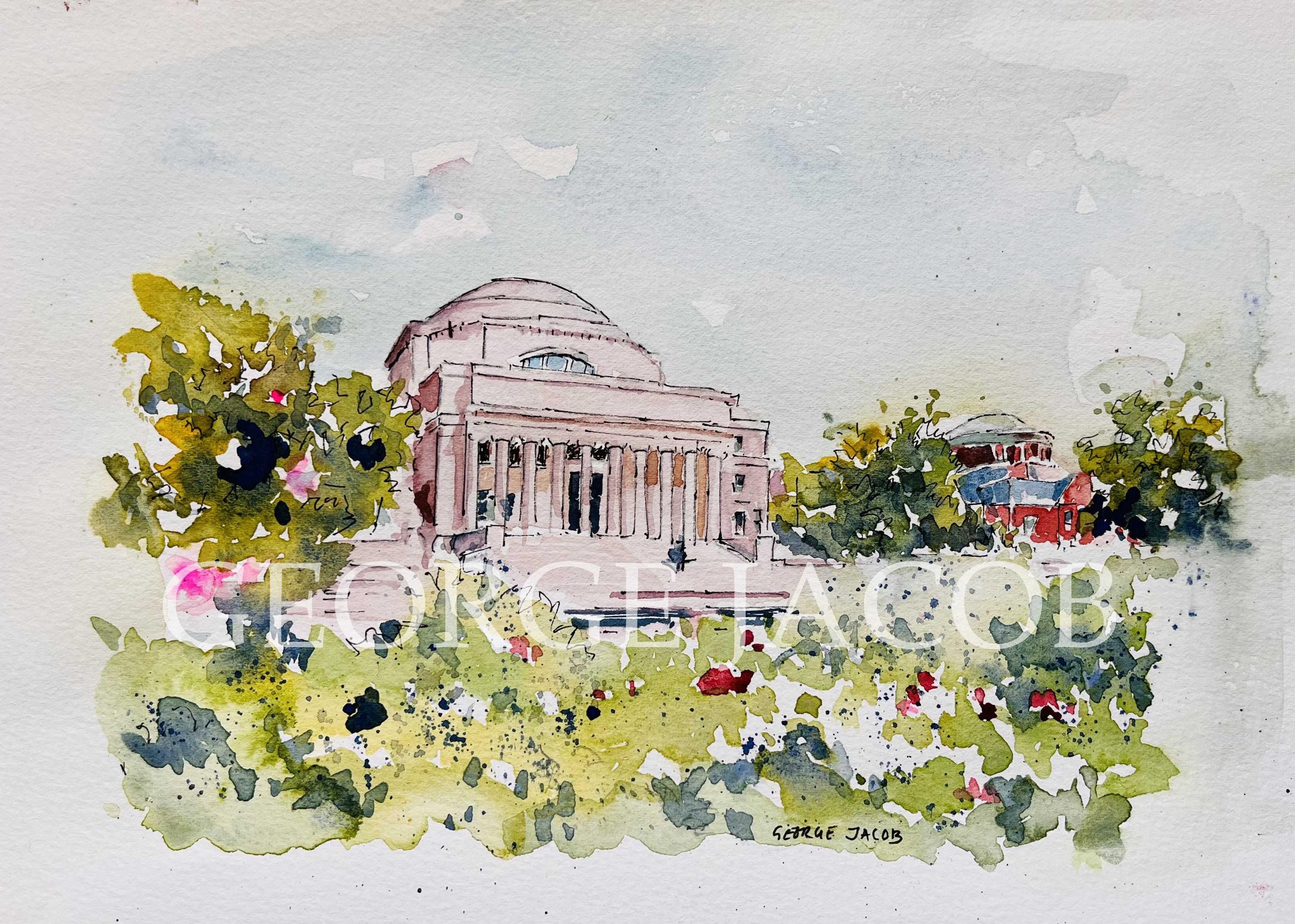 Columbia University Watercolor Print -graduation Gifts/ Notecards ...