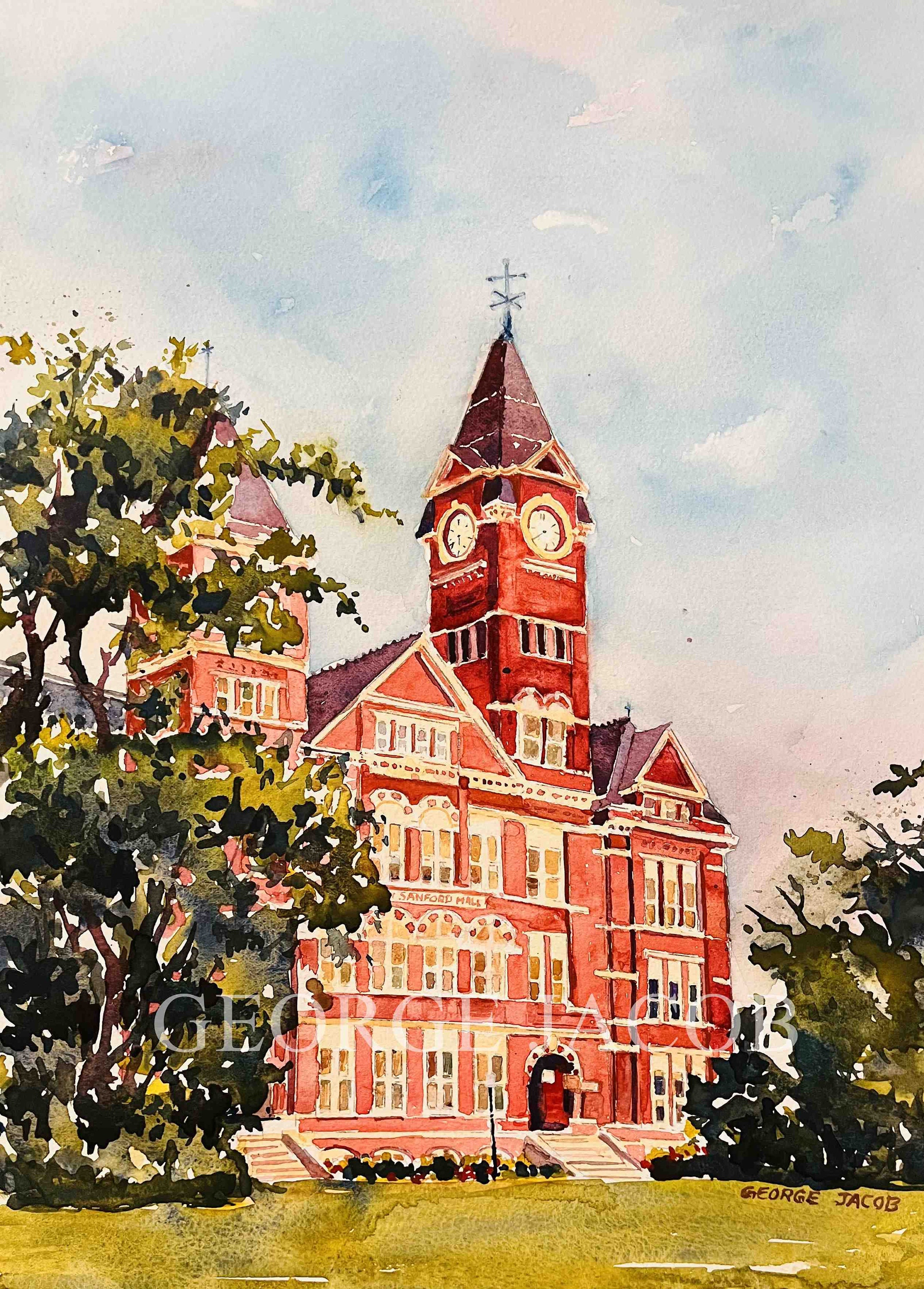 Auburn University Watercolor Print -graduation Gifts/ Auburn University ...