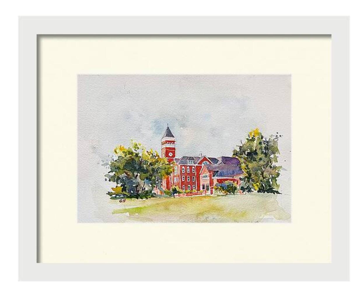 Clemson University Watercolor Print -graduation Gifts/ Clemson Notecard ...