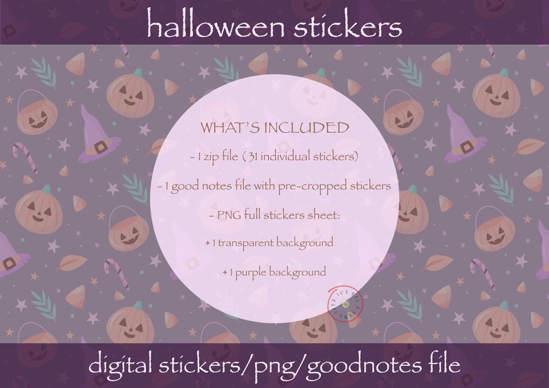 Halloween Goodnotes Stickers - Halloween Digital Planner Stickers ...