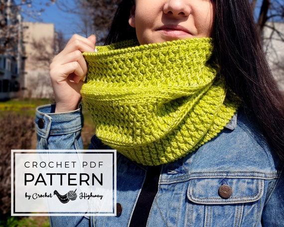 Cosmopolitan Cowl CROCHET PATTERN Textured Cowl Crochet Cowl | Etsy