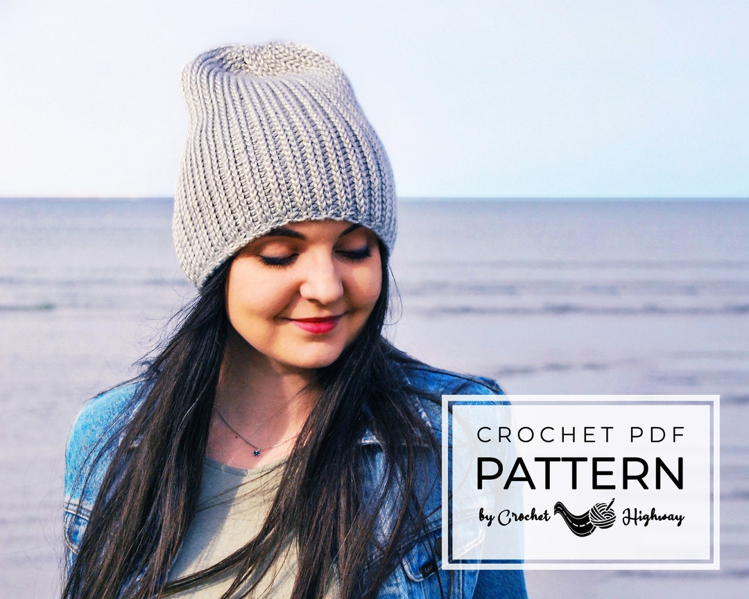 2x2 Crochet Hat CROCHET PATTERN, Crochet Beanie Pattern, Crochet Hat ...