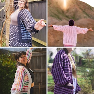 Frosted Waves Cardi CROCHET PATTERN, Crochet Cardigan, Crochet Cardi ...