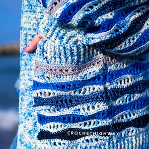 Frosted Waves Cardi CROCHET PATTERN, Crochet Cardigan, Crochet Cardi ...