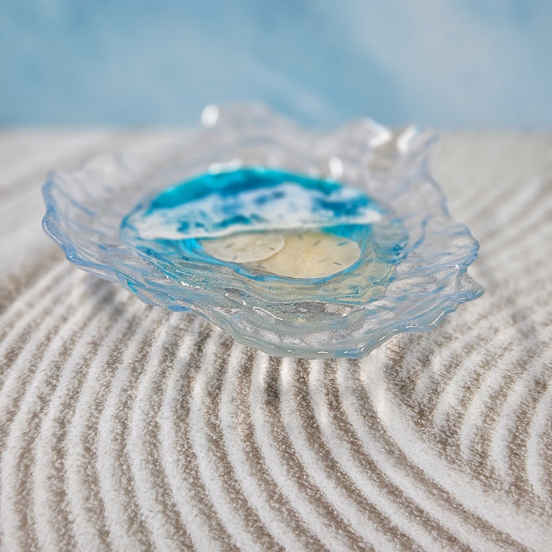 Sand Dollar Waves Glass Dish 2nd Edition - Etsy