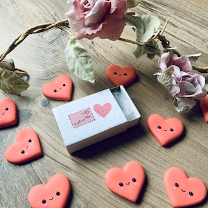 Mini Heart in a Matchbox Cute Matchbox Gift Letterbox Love Heart ...