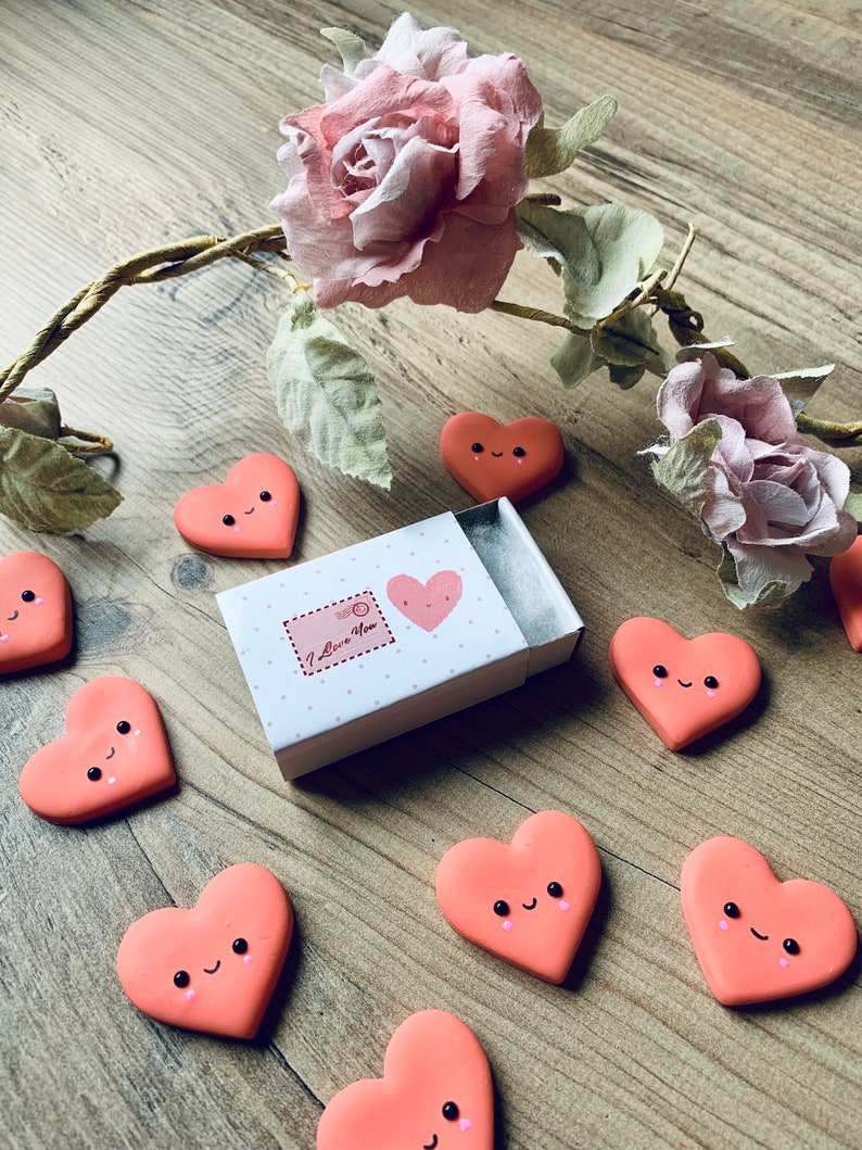 Mini Heart in a Matchbox Cute Matchbox Gift Letterbox Love Heart ...