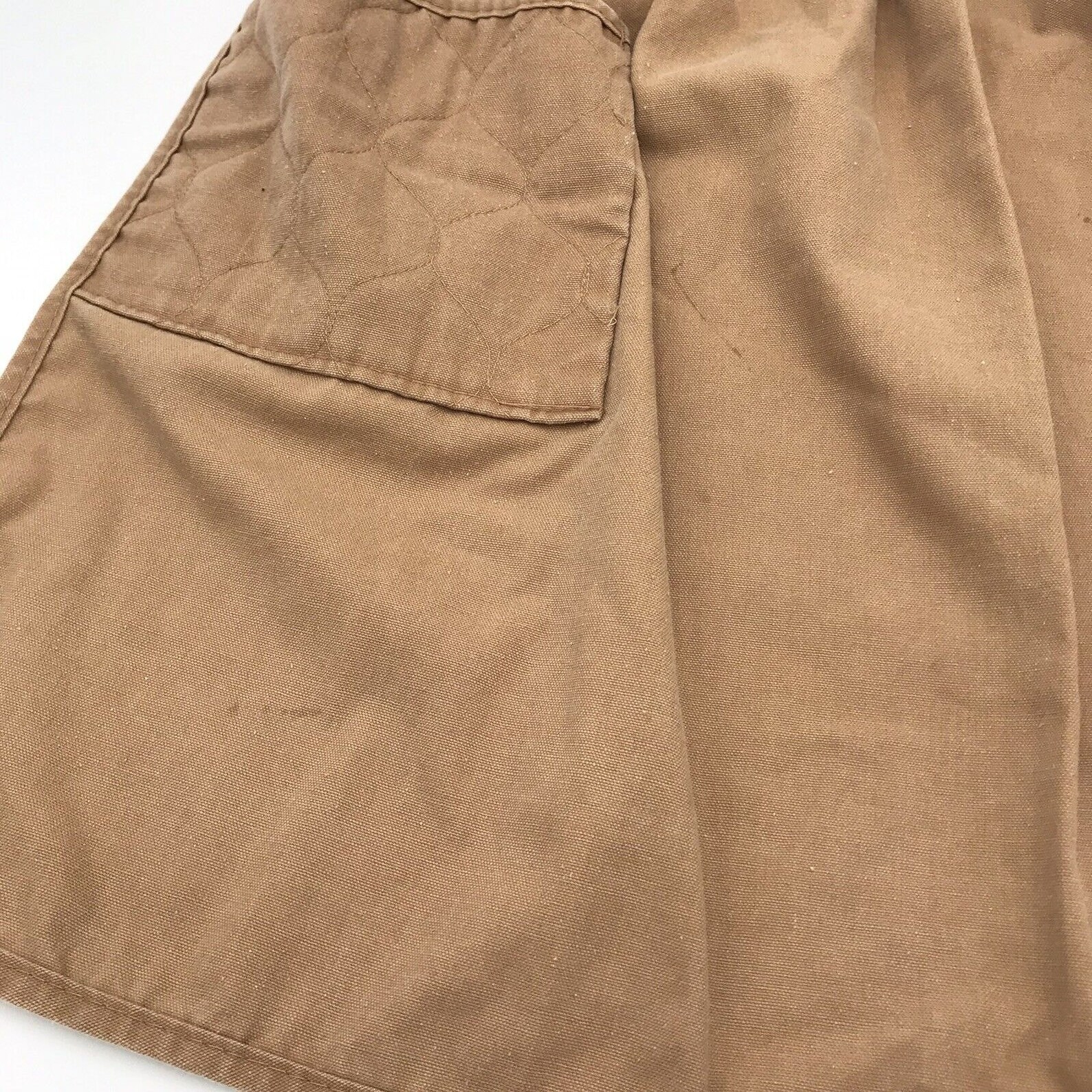 Vintage Canvas Khaki Tan Half Apron Pockets Mid Century Housewife ...
