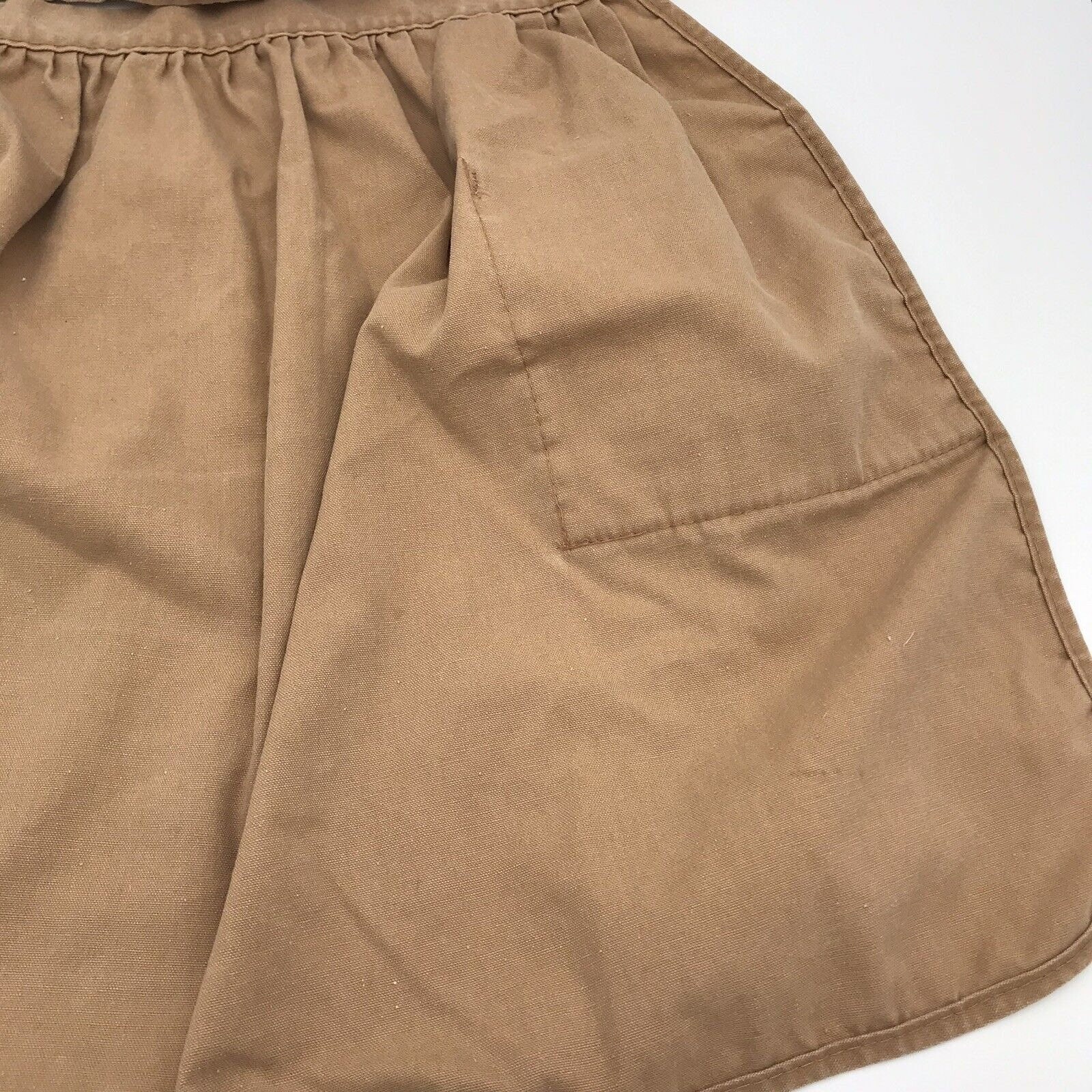 Vintage Canvas Khaki Tan Half Apron Pockets Mid Century Housewife ...