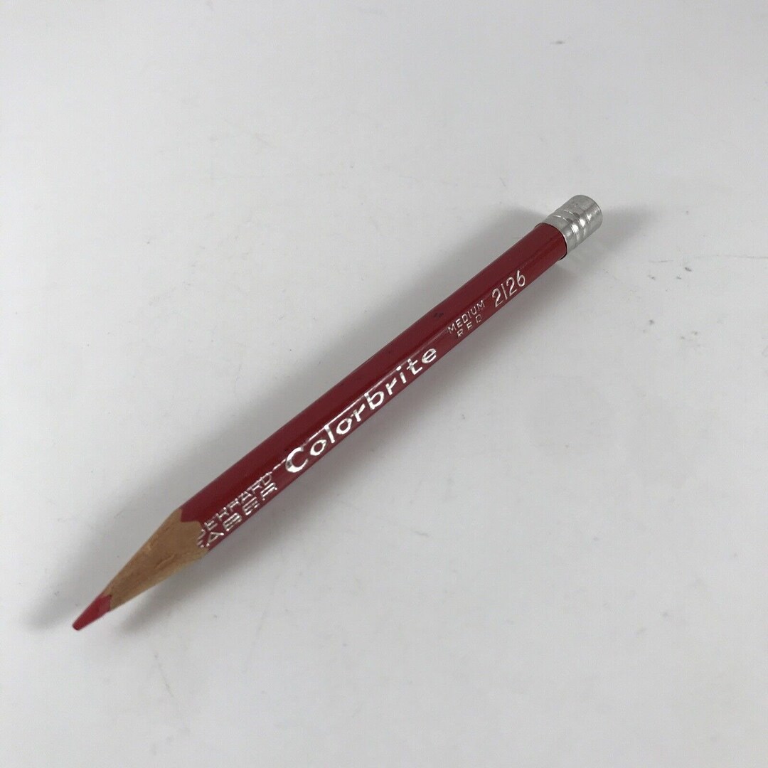 Vintage Eberhard Faber Colorbrite Colored Pencil Medium Red #2126 - Etsy