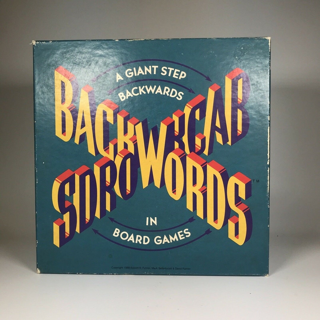Backwords Board Game 1988 - Etsy