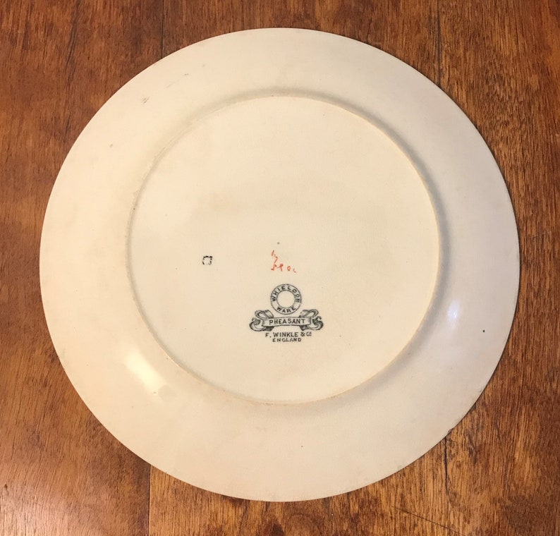 F Winkle & Co. Whieldon Ware Pheasant Salad Plate - Etsy UK