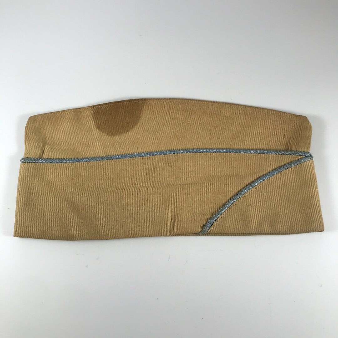Vintage Garrison Envelope Hat Side Cap Headwear Khaki Blue Military - Etsy