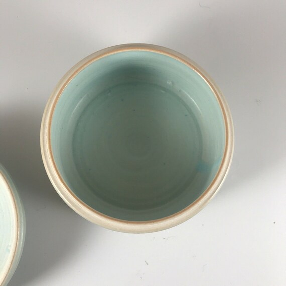 Vintage Ceramic Pottery Round Chinoiserie Box Light B… - Gem