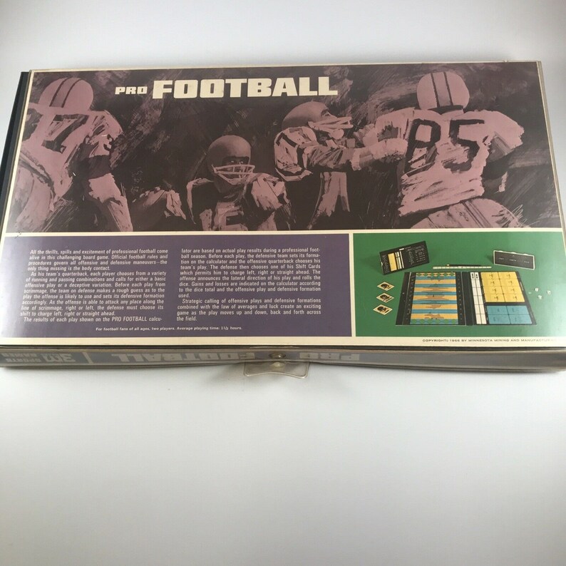 Pro Football Game by 3M Brand Sports Games 1966 - Etsy