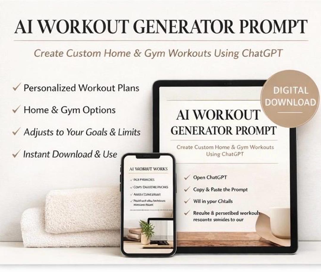 AI Workout Prompt for Gym & Home - Etsy