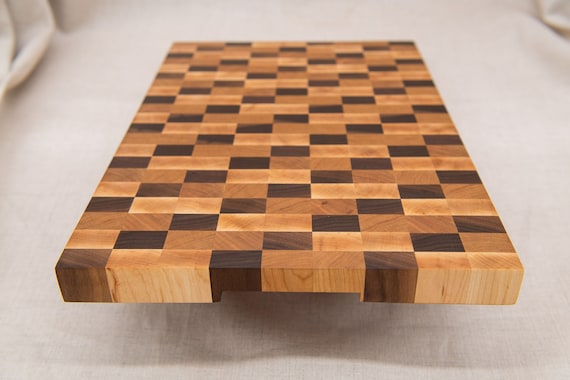 End Grain Walnut/maple/cherry Cutting Board | Etsy