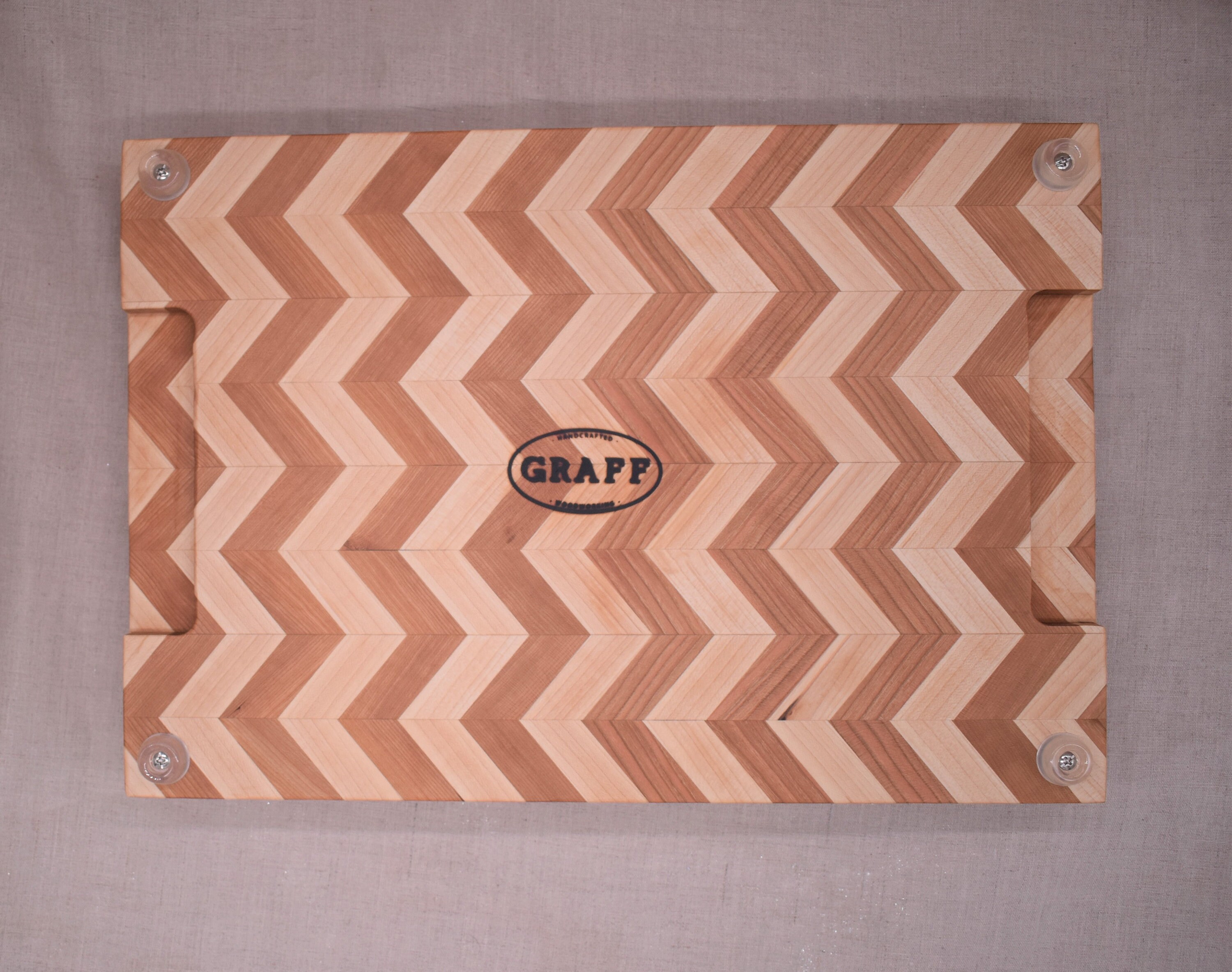 Maple and Cherry Chevron Pattern Cutting Board | Etsy