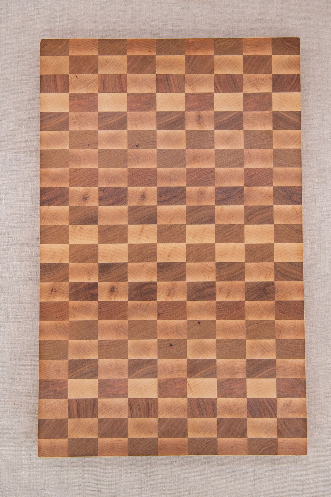 End Grain Cherry and Maple Checkerboard Pattern Cutting Board - Etsy