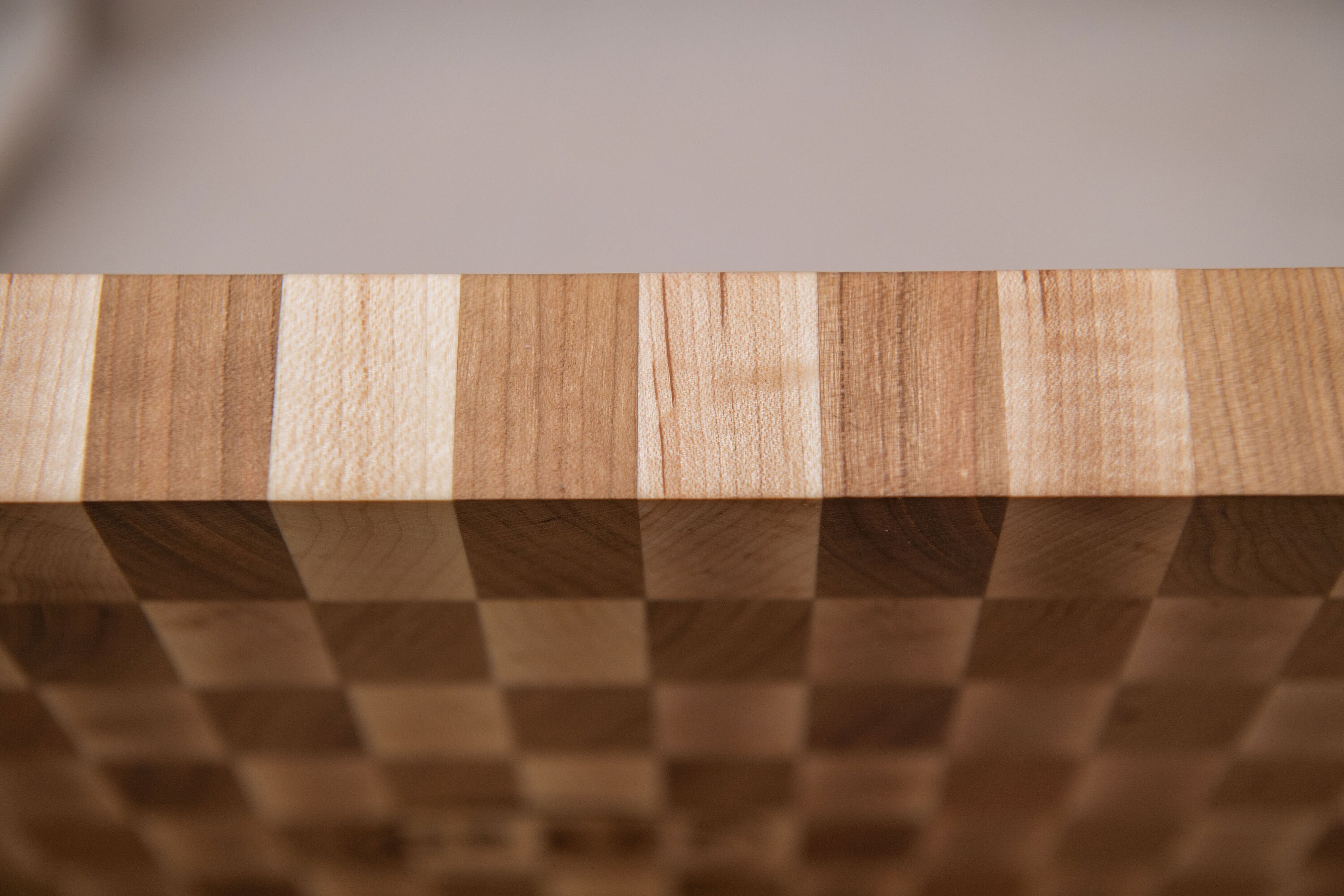 End Grain Cherry and Maple Checkerboard Pattern Cutting Board - Etsy
