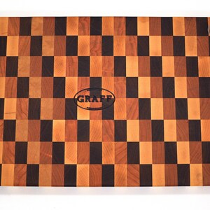 End Grain Walnut/maple/cherry Cutting Board - Etsy