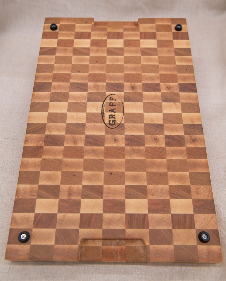 End Grain Cherry and Maple Checkerboard Pattern Cutting Board - Etsy