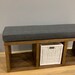 Rustic Wooden Storage Bench With Seat Cushion - Etsy