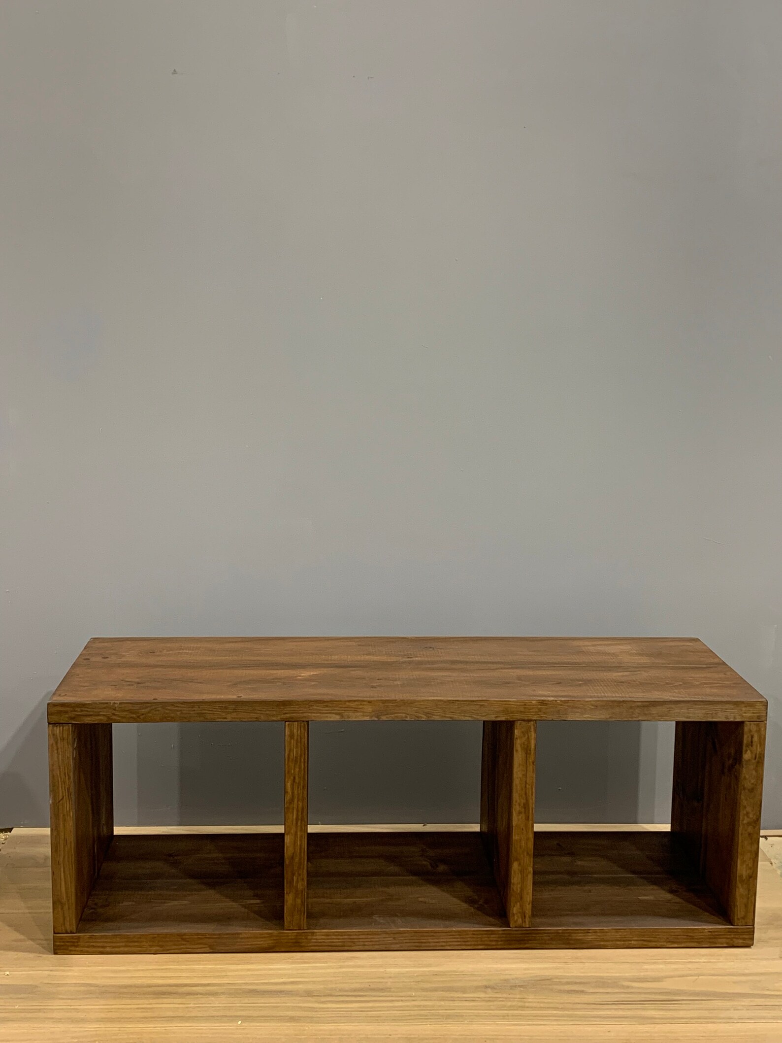 Rustic Wooden Storage Bench With Seat Cushion | Etsy