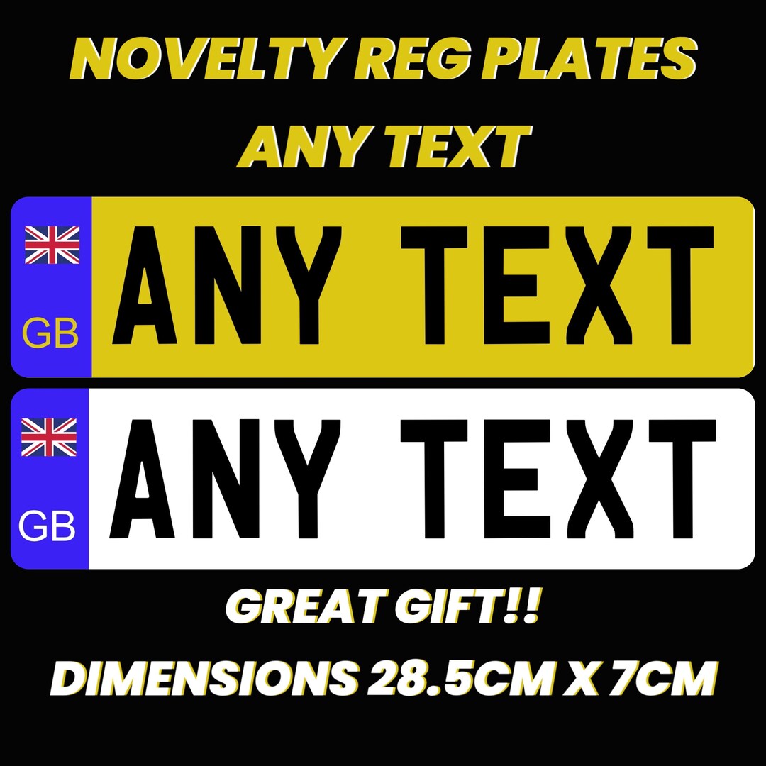 Personalised Custom Made Novelty Number Plate Sign/plaque Custom Metal ...