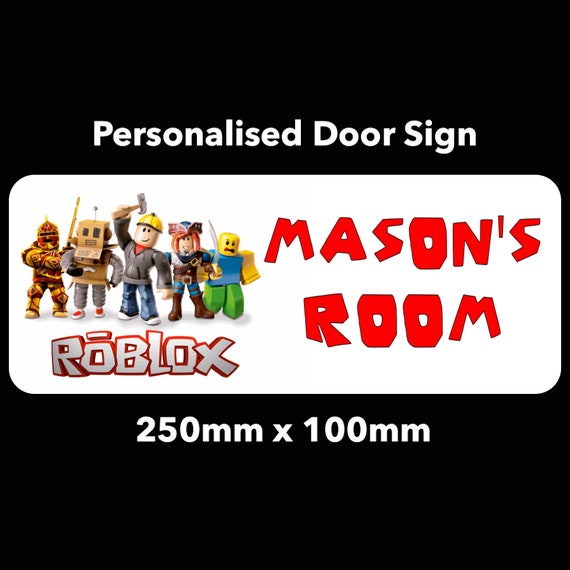 Personalised Gaming Roblox Bedroom Door Name Sign/plaque. | Etsy