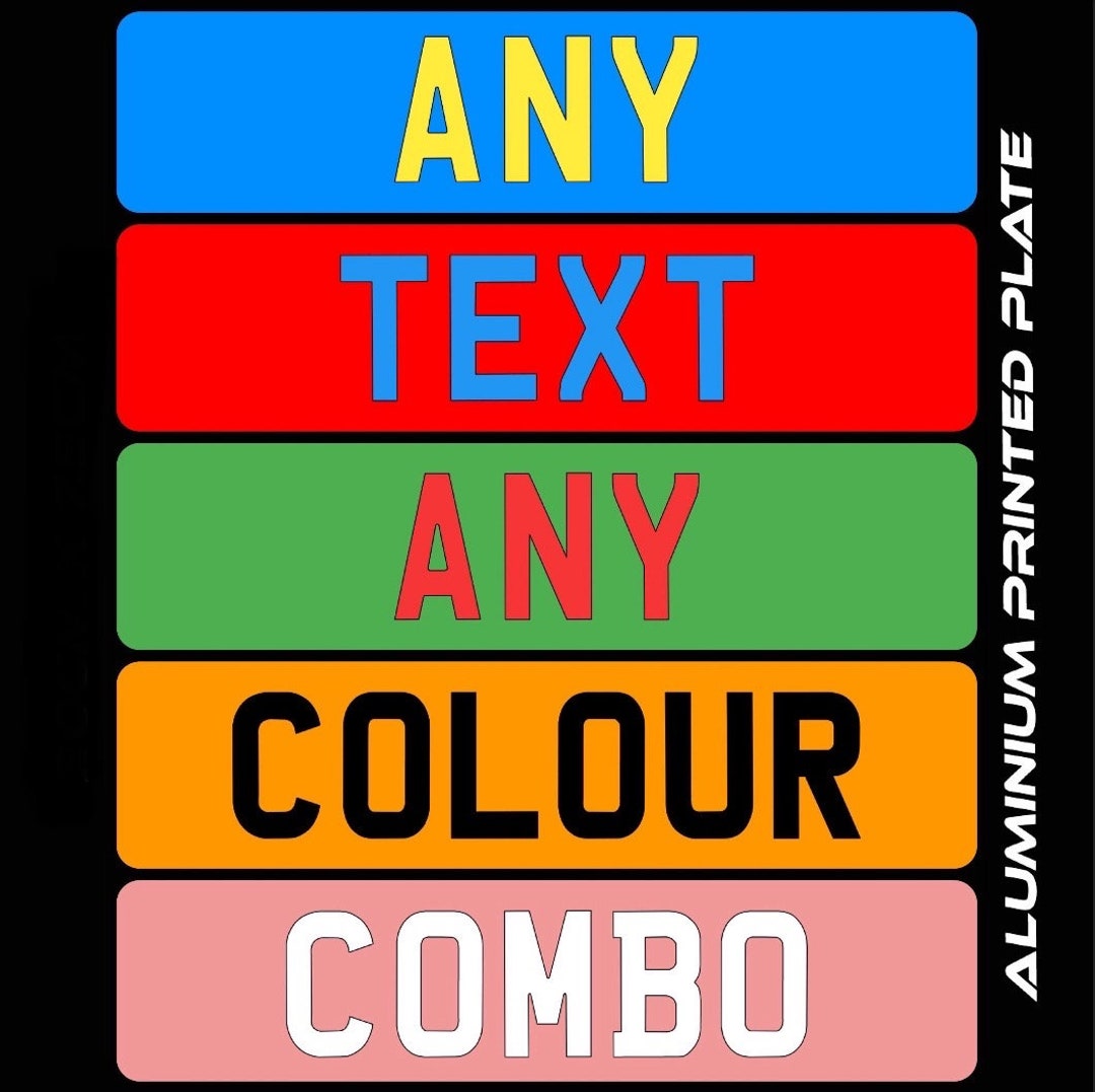 Novelty Personalised Sign Plaque Metal Number Plate Car Reg Name Plate ...